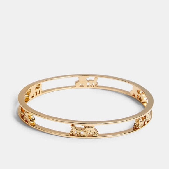 Coach | Jewelry | Coach Horse And Carriage Bangle Bracelet | Poshmark